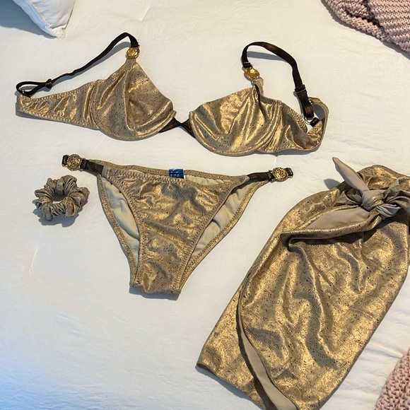 richie swim wear | Swim | Ritchie Miami Gold Bathing Suite | Poshmark